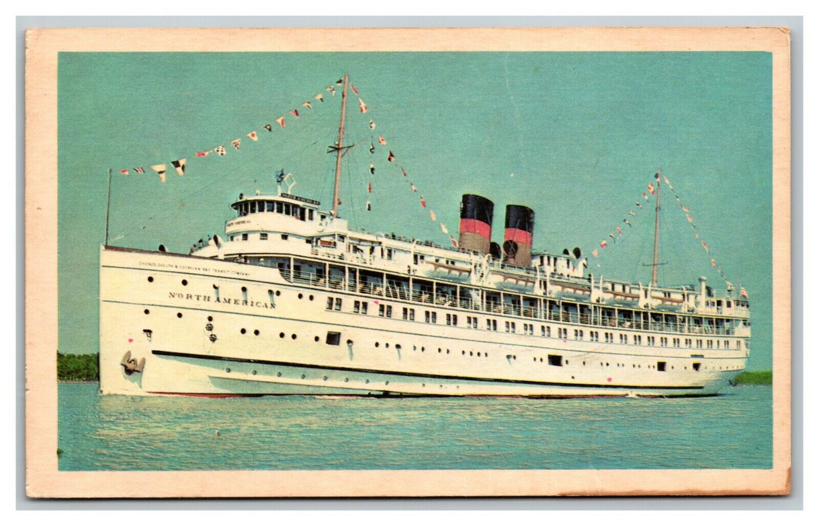 Vintage 1940's Postcard SS North American Great Lakes Passenger Ship ...