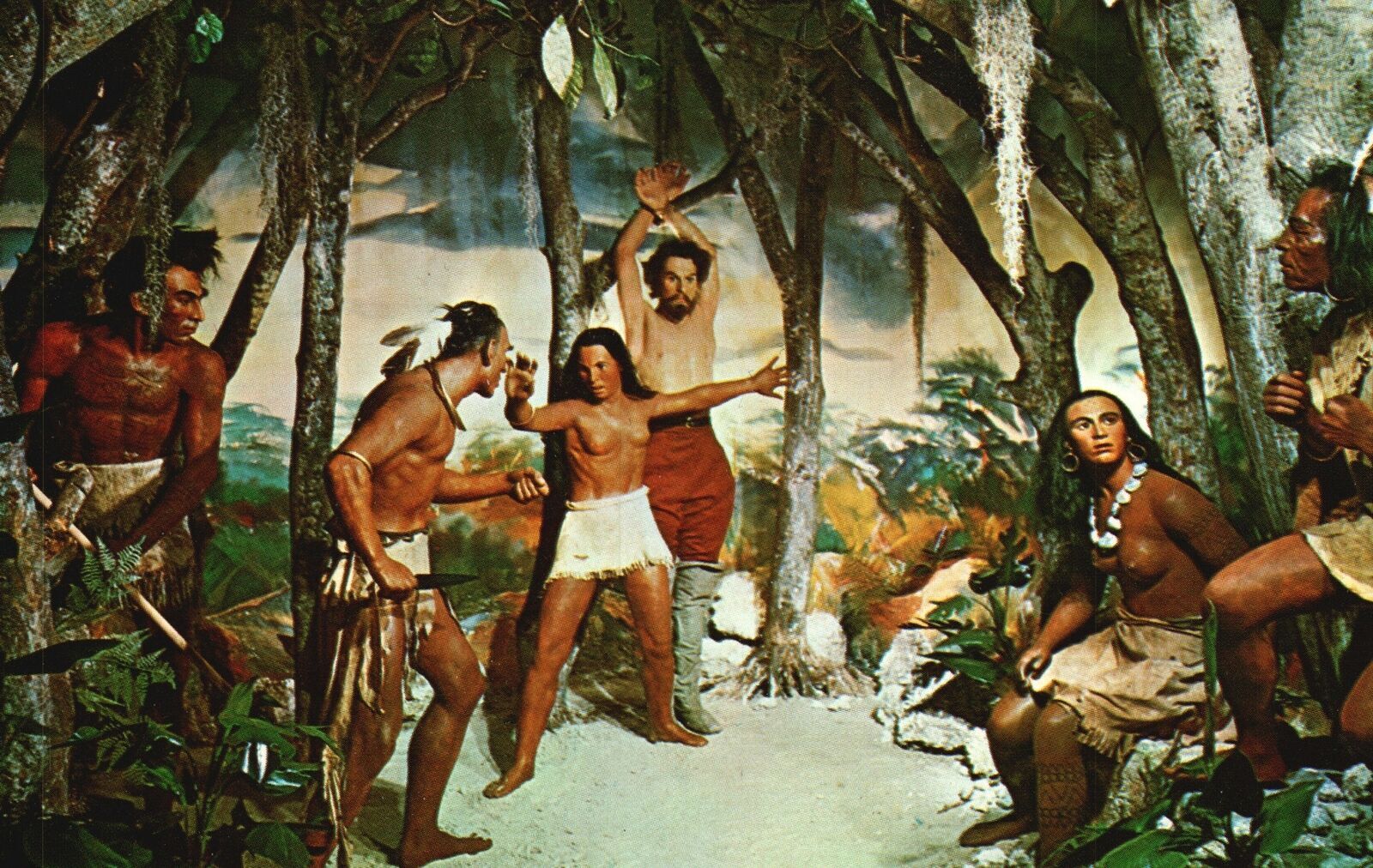 Vintage Postcard The Wax Museum Romance Of Ortiz & Indian Princess ...