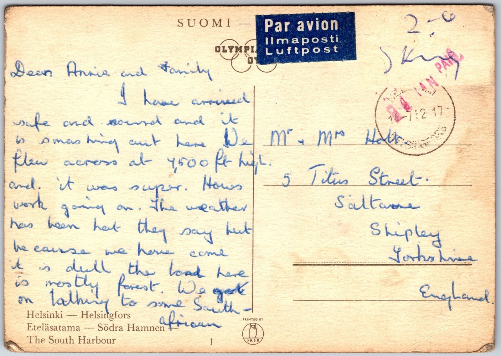 The South Harbor Helsinki Finland Boat Harbor Buildings Postcard ...