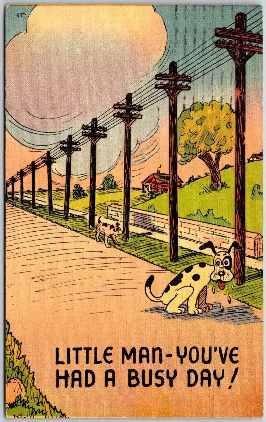 Little Man, You've Had a Busy Day, Dogs & Telephone Poles, Comic ...
