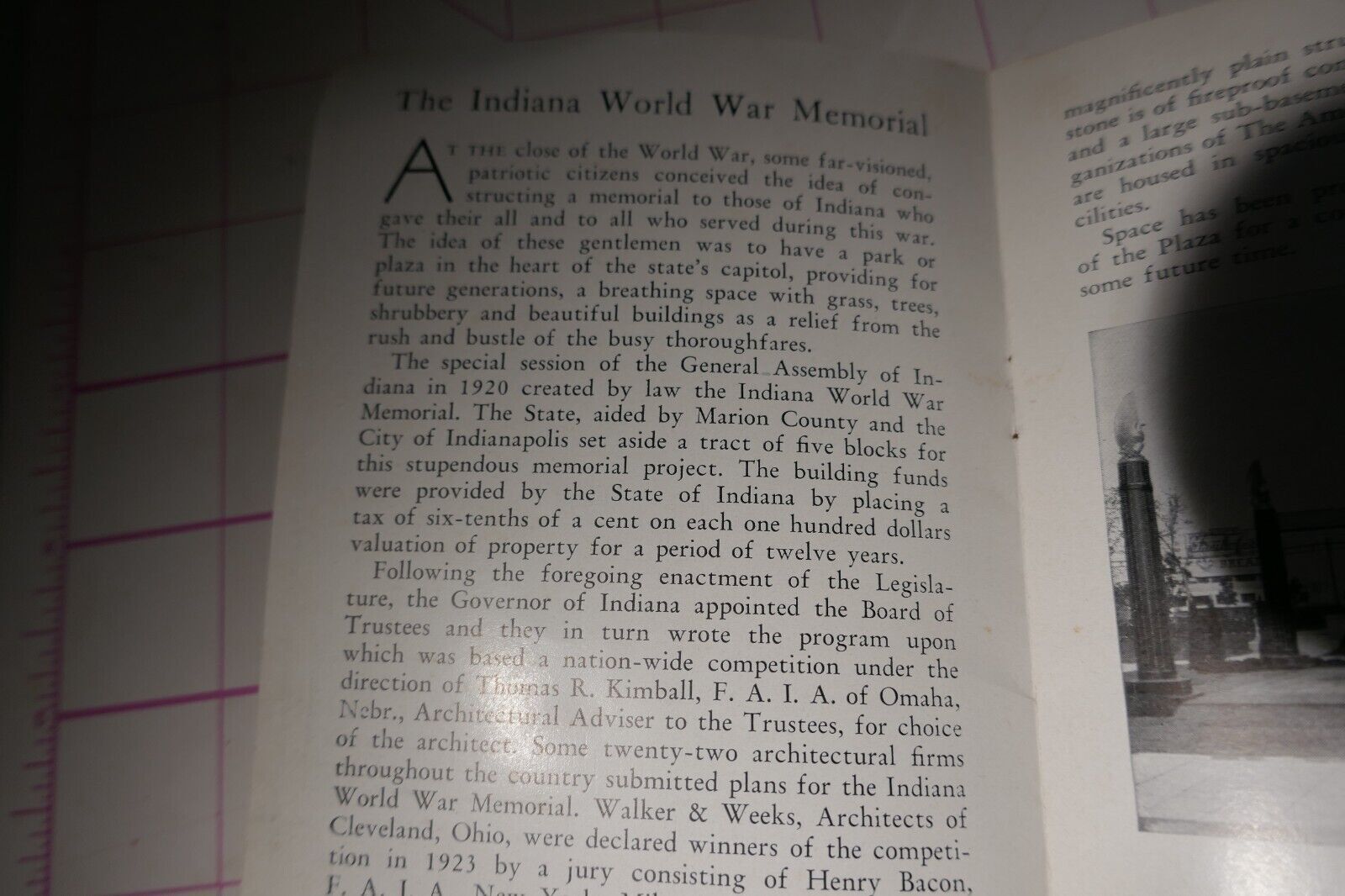 Vintage Historical Brochure The Indiana World War Memorial Indianapolis ...