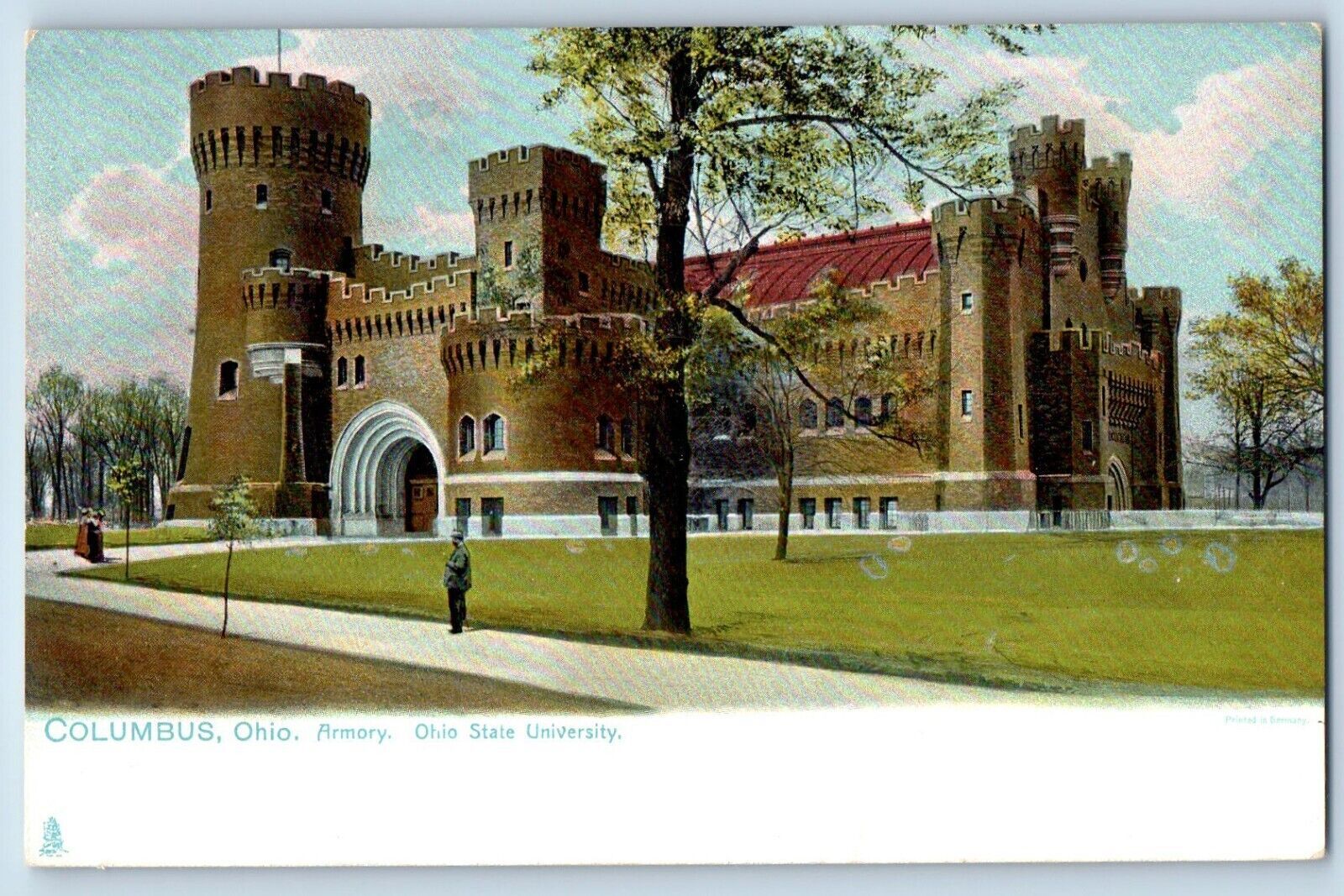 Columbus Ohio Postcard Armory State University Exterior View Building ...