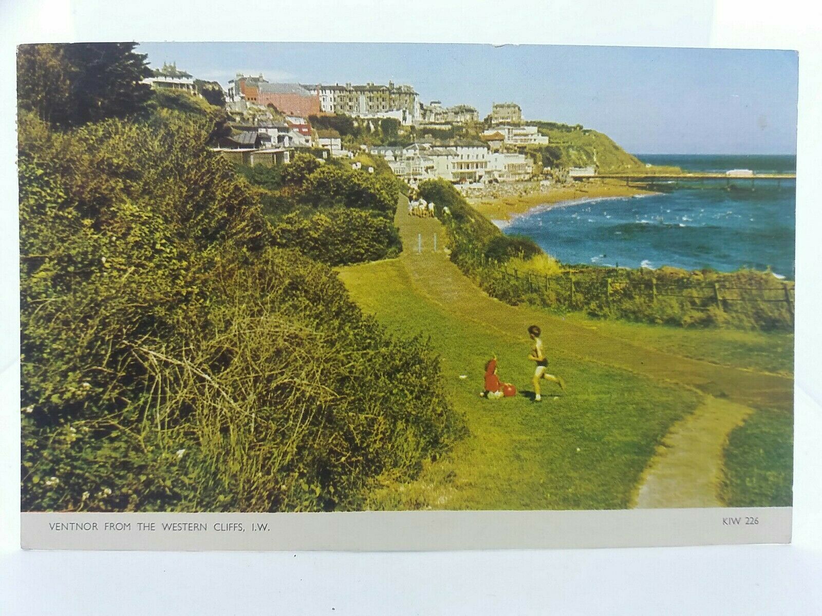 Vintage Postcard Children Playing on the Western Cliffs Ventnor Isle of ...
