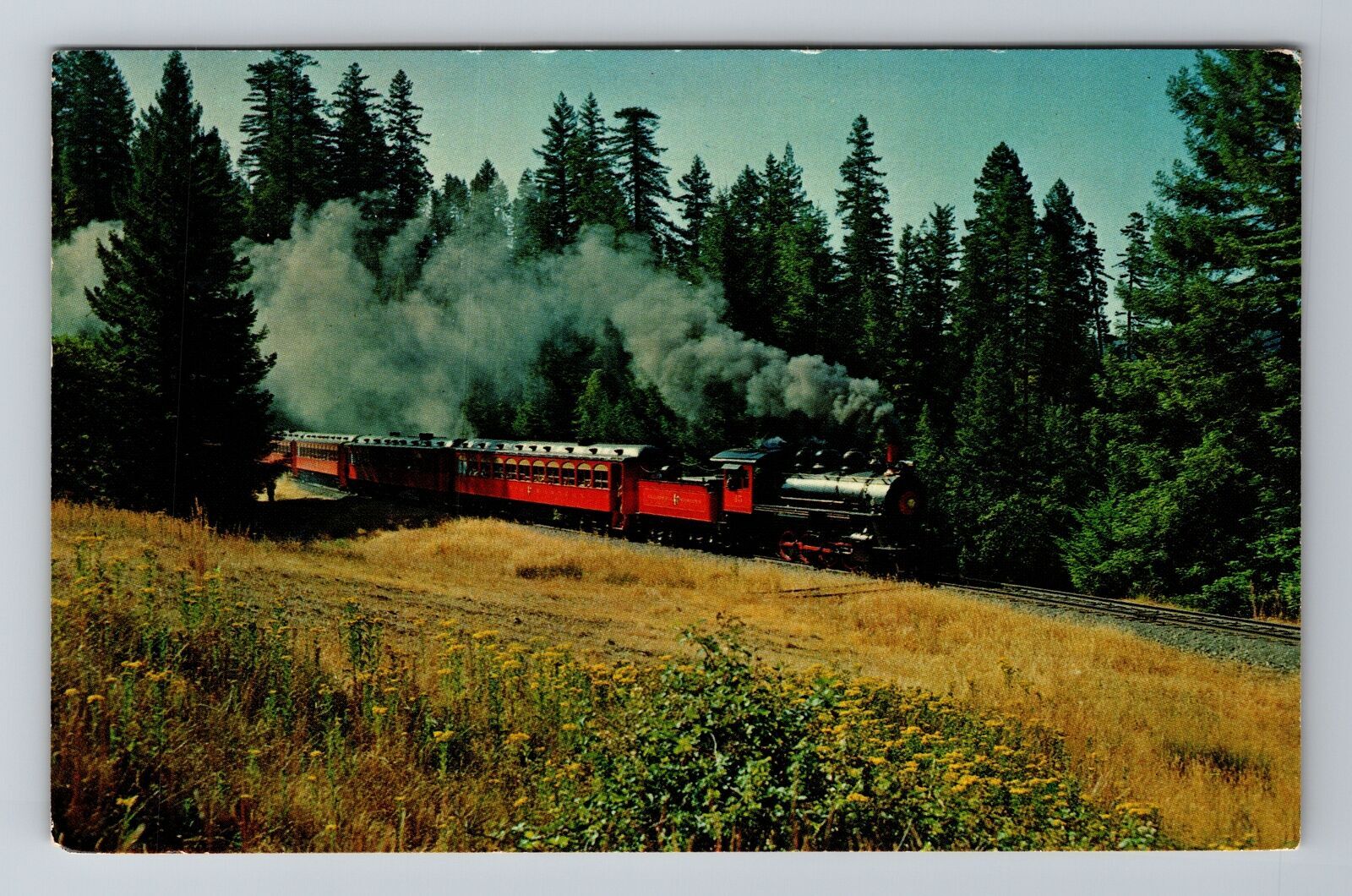 Trains - CA Western Railroad, "Super Skunk", Old Steam Train, Chrome ...
