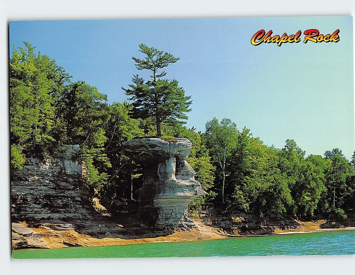 Postcard Chapel Rocks Pictured Rocks National Lakeshore Michigan USA ...