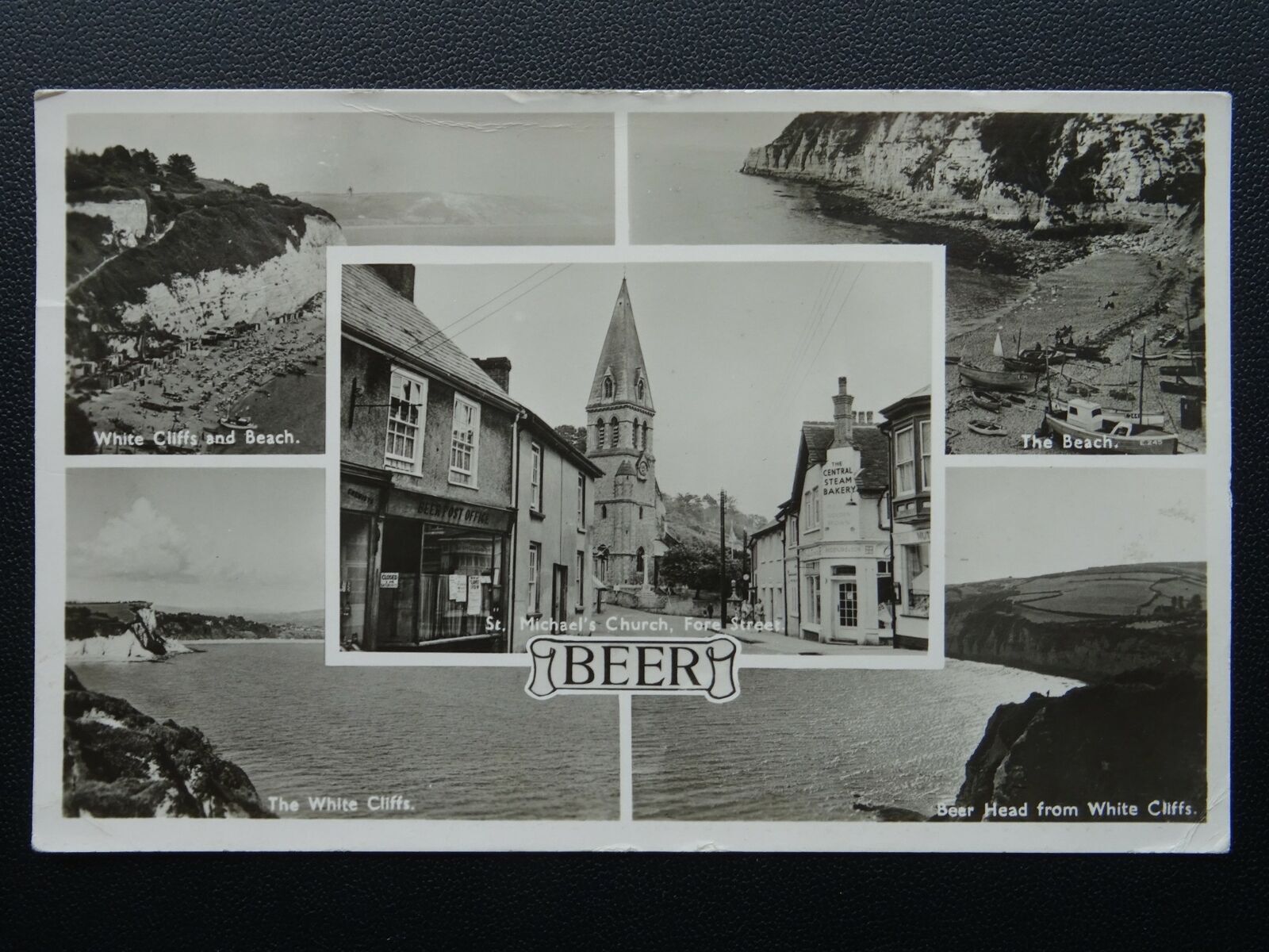 Devon BEER Multiview shows POST OFFICE & CENTRAL STEAM BAKERY c1940s RP ...
