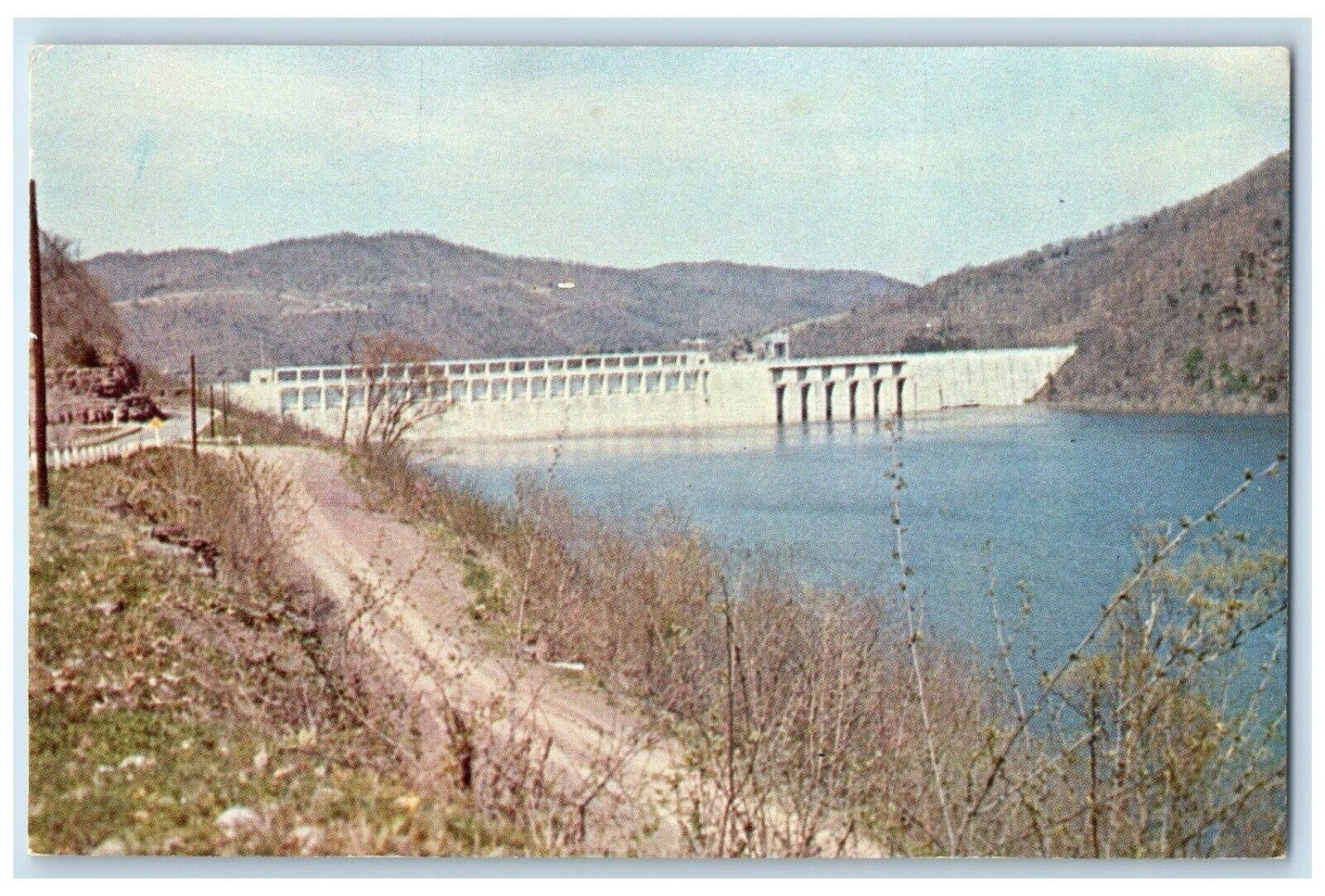 c1960 Structure Steel Fishing Capitol West Virginia Lake Bluestone Dam ...