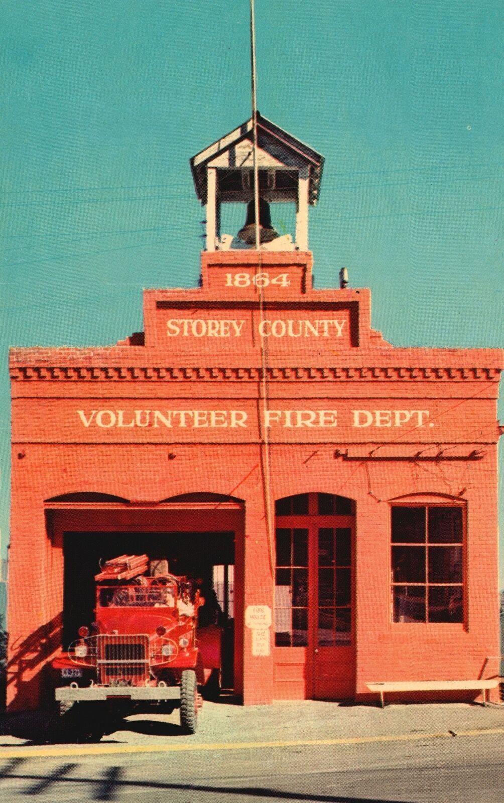 Vintage Postcard View of Storey County Fire Department Virginia City ...