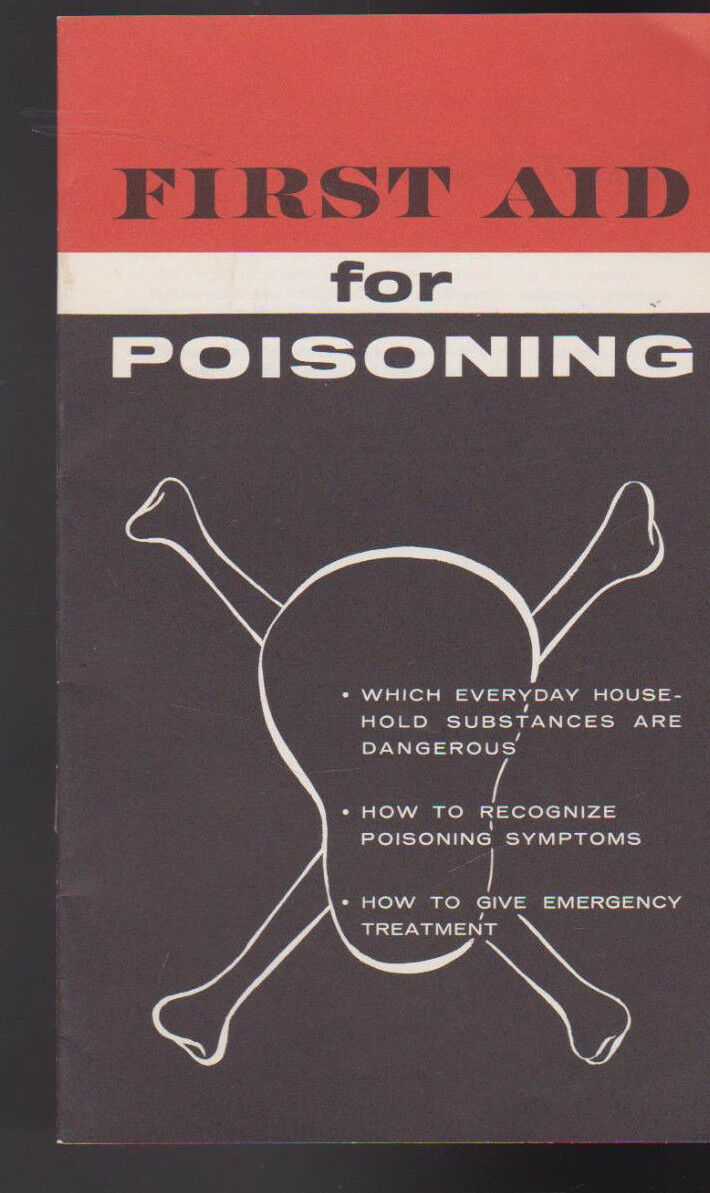 First Aid for Poisoning 1960 Booklet GM Information Rack Service ...