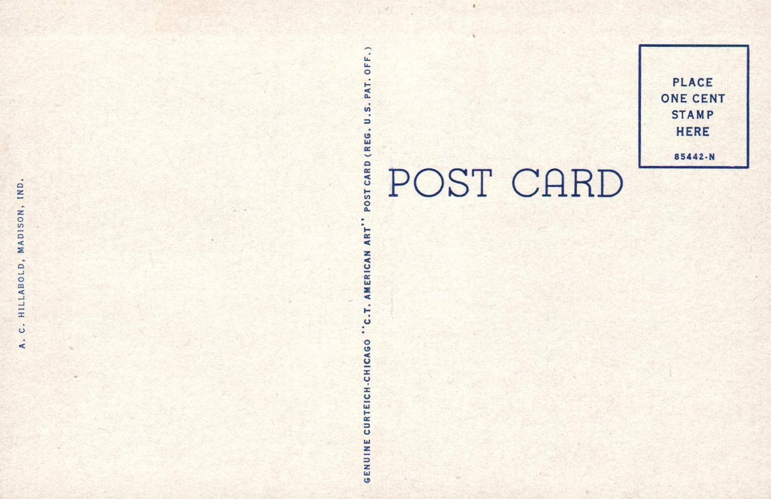 Vintage Postcard Village Scene Canaan Road Madison Indiana Later Linen ...