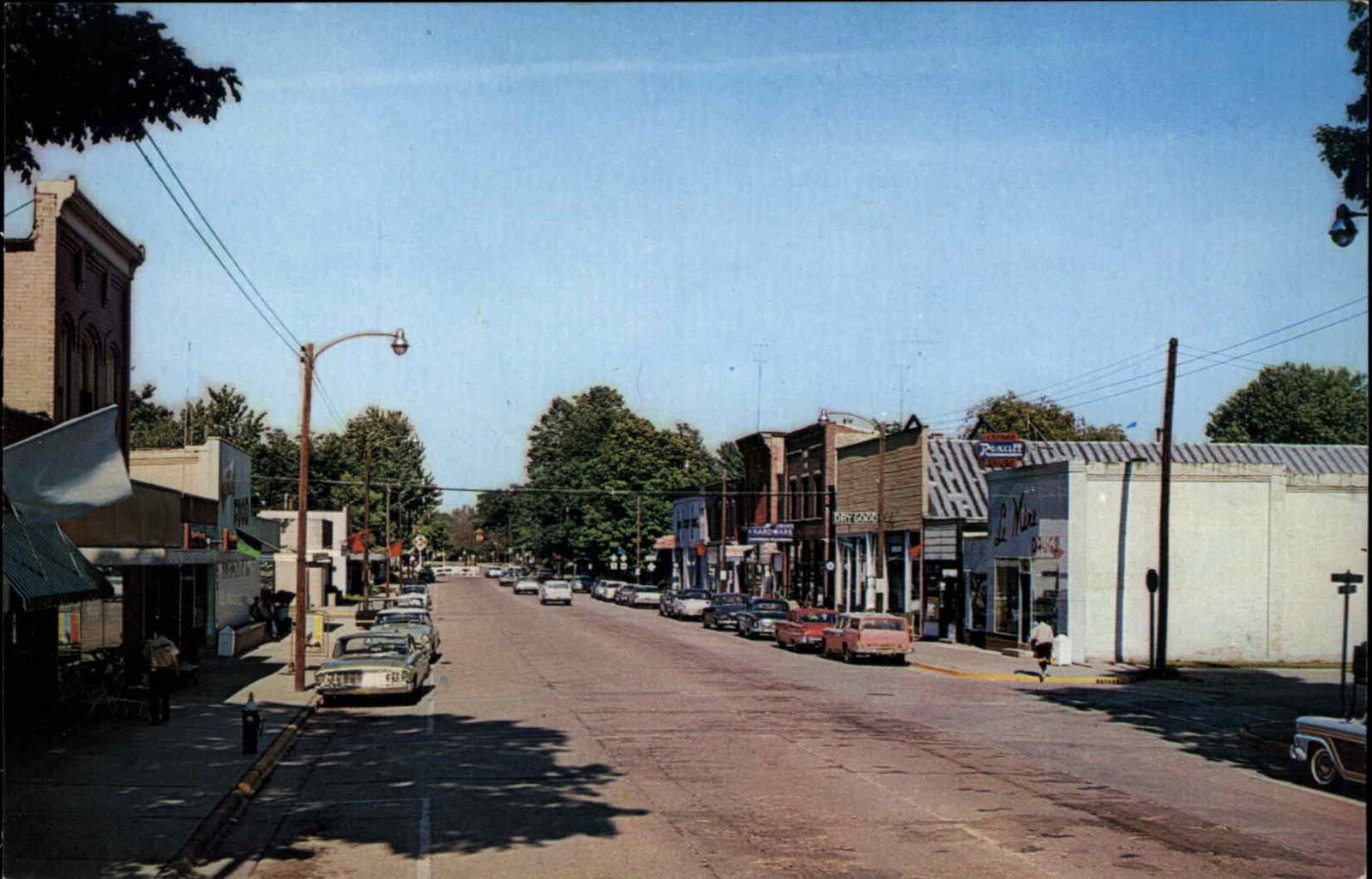 White Cloud Michigan MI Classic 1960s Cars Street Scene Vintage ...