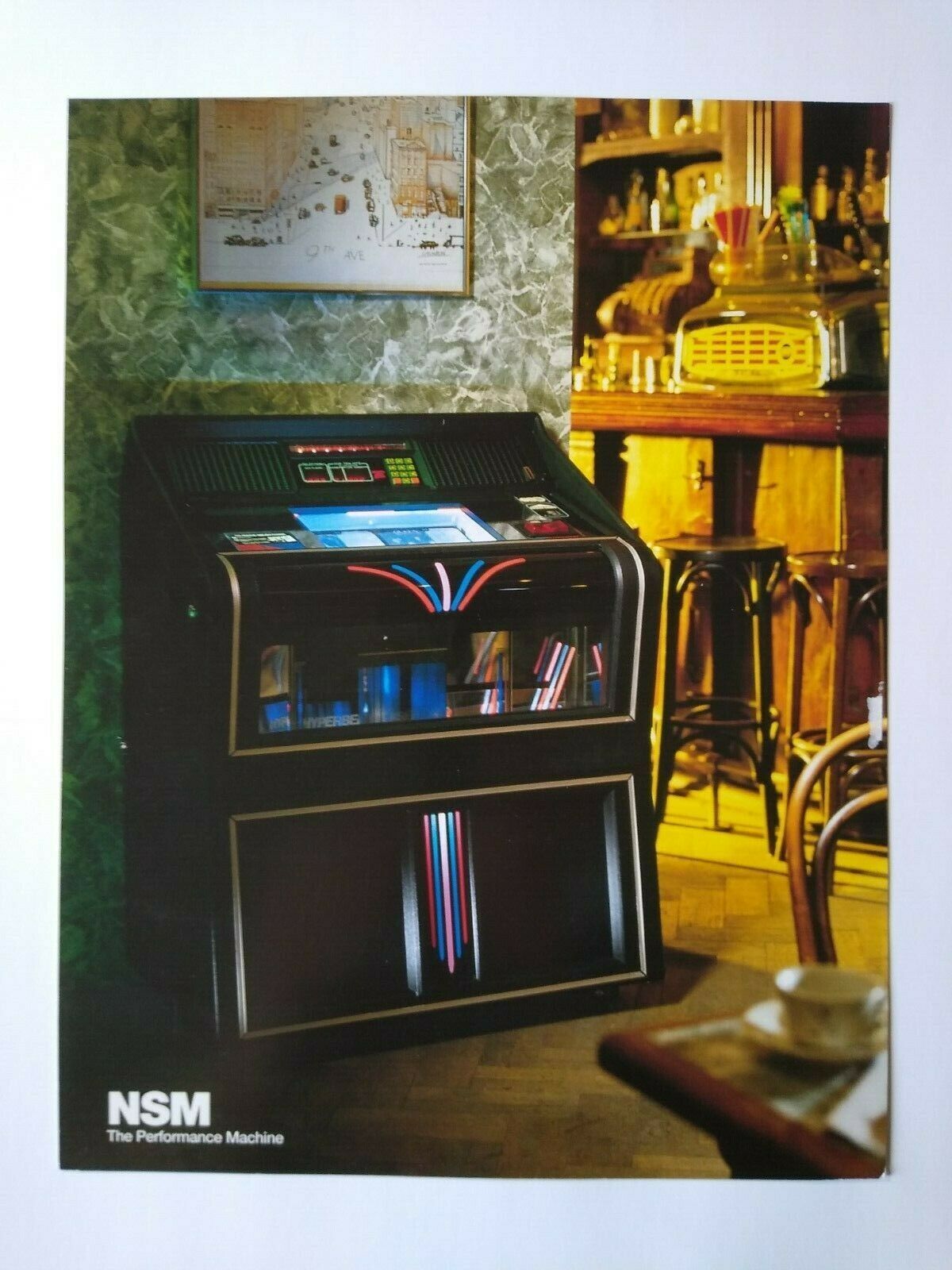 NSM Performer Classic Jukebox Flyer Original Phonograph Music Art Print ...