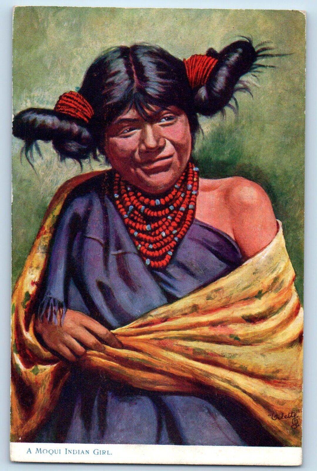 Oilette Postcard Indian Women A Moqui Indian Girl Tuck c1905 Unposted ...