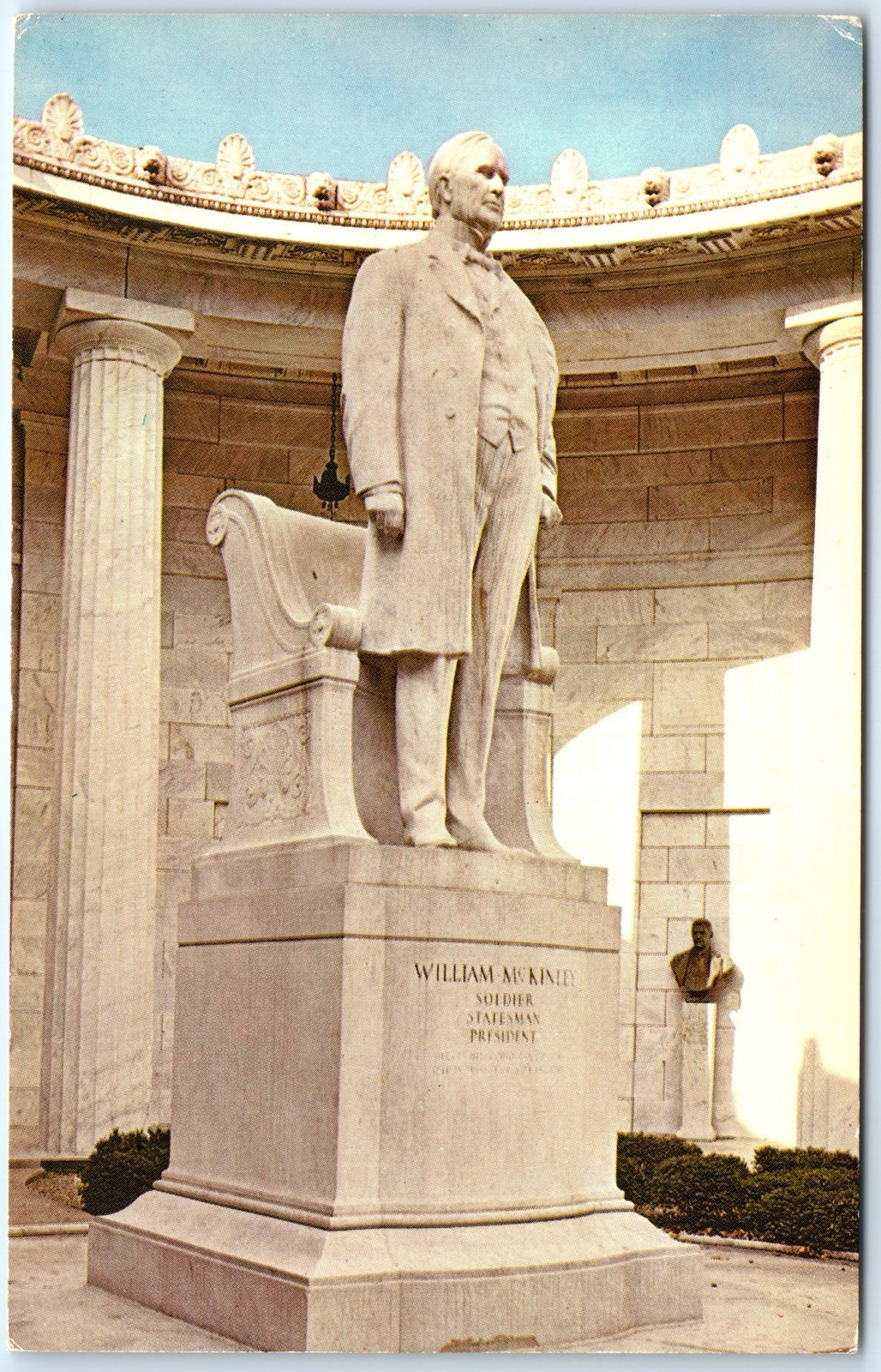 c1960s Niles, OH President McKinley Birthplace Memorial Statue PC ...