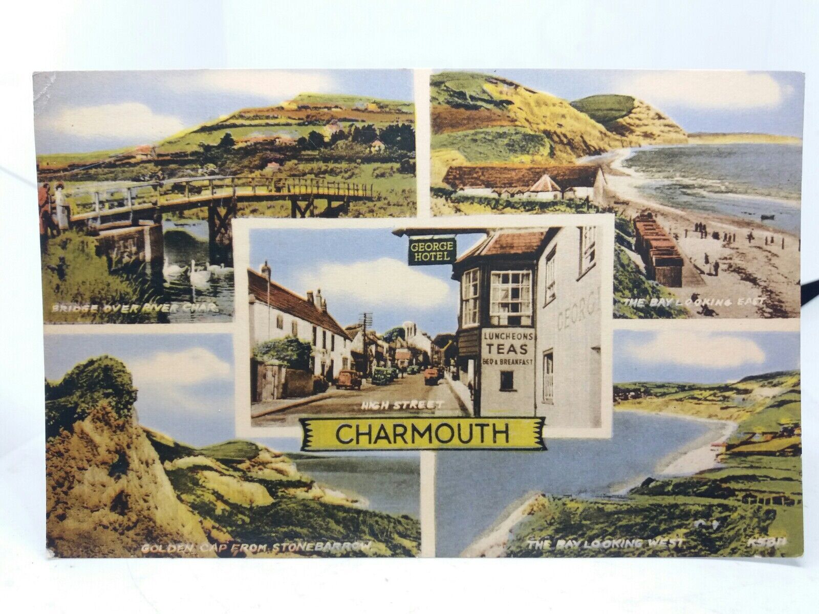 The George Hotel High Street Charmouth Dorset Vintage Multiview ...