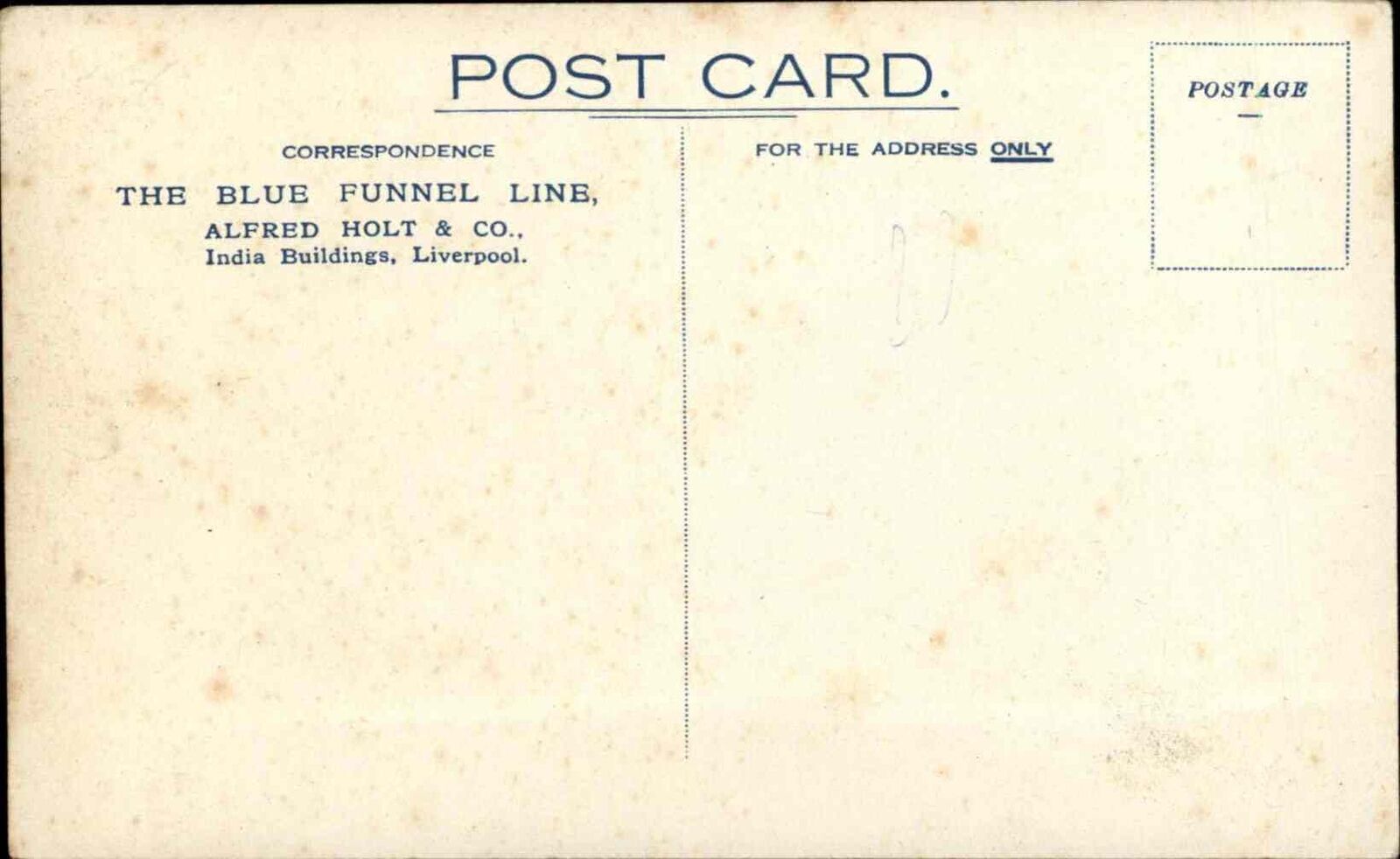 Antique PC A/s Maurice Randall Blue Funnel Line BRITISH NAVY SAILOR ...