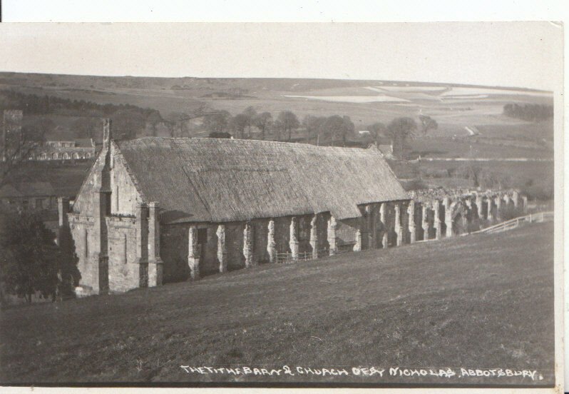 Dorset Postcard - The Tithe Barn - Abbotsbury - Real Photograph - Ref ...