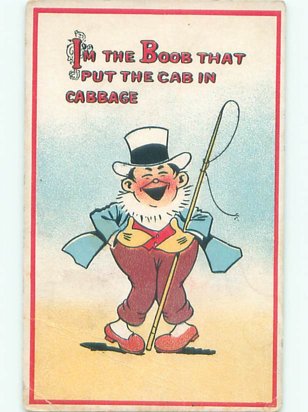 Pre-Linen Comic Carriage Driver With Horse Whip Ab9651 | Topics ...