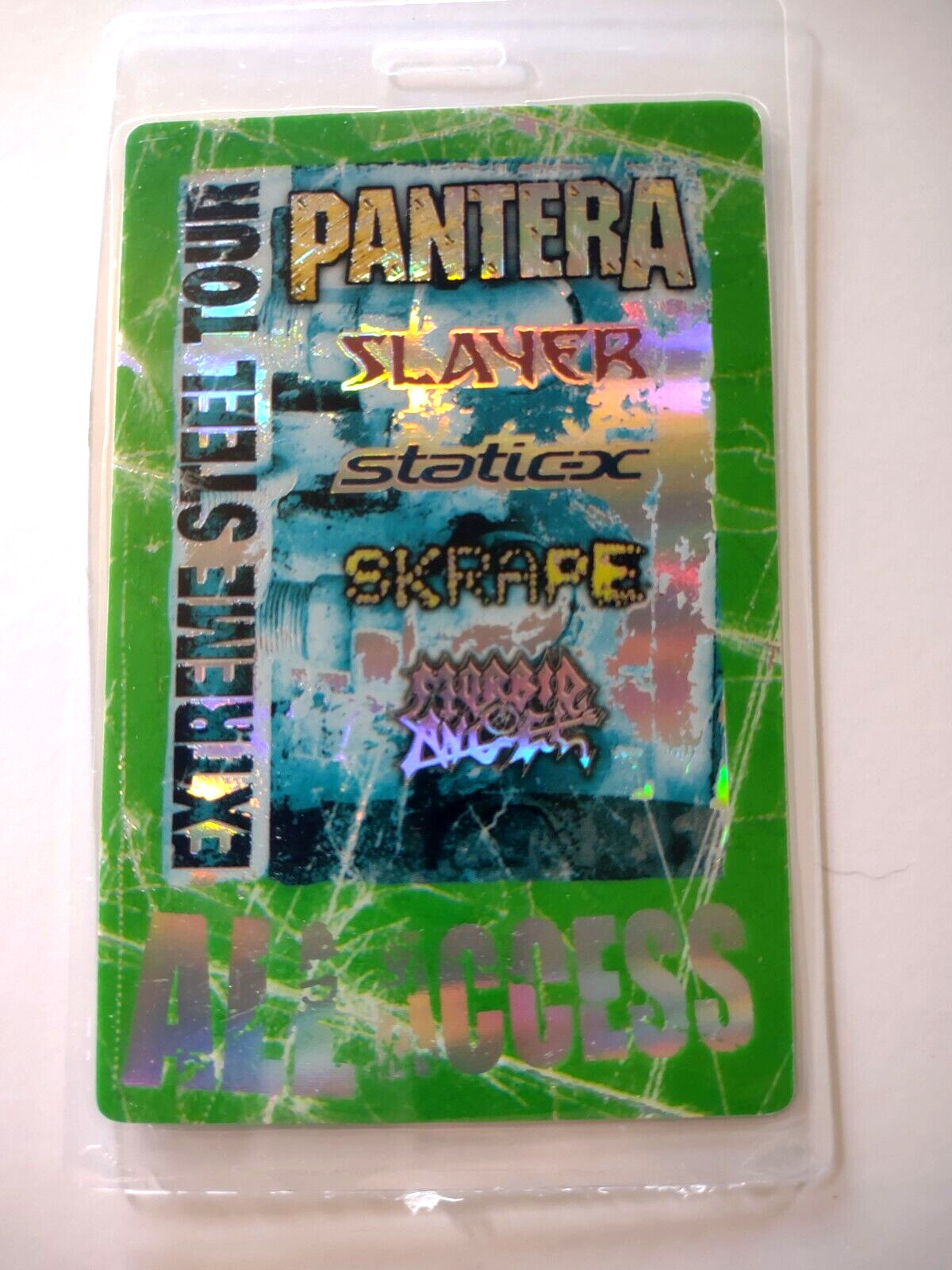 Pantera Slayer Static-X Skrape Extreme Steel Tour Backstage Pass Heavy ...