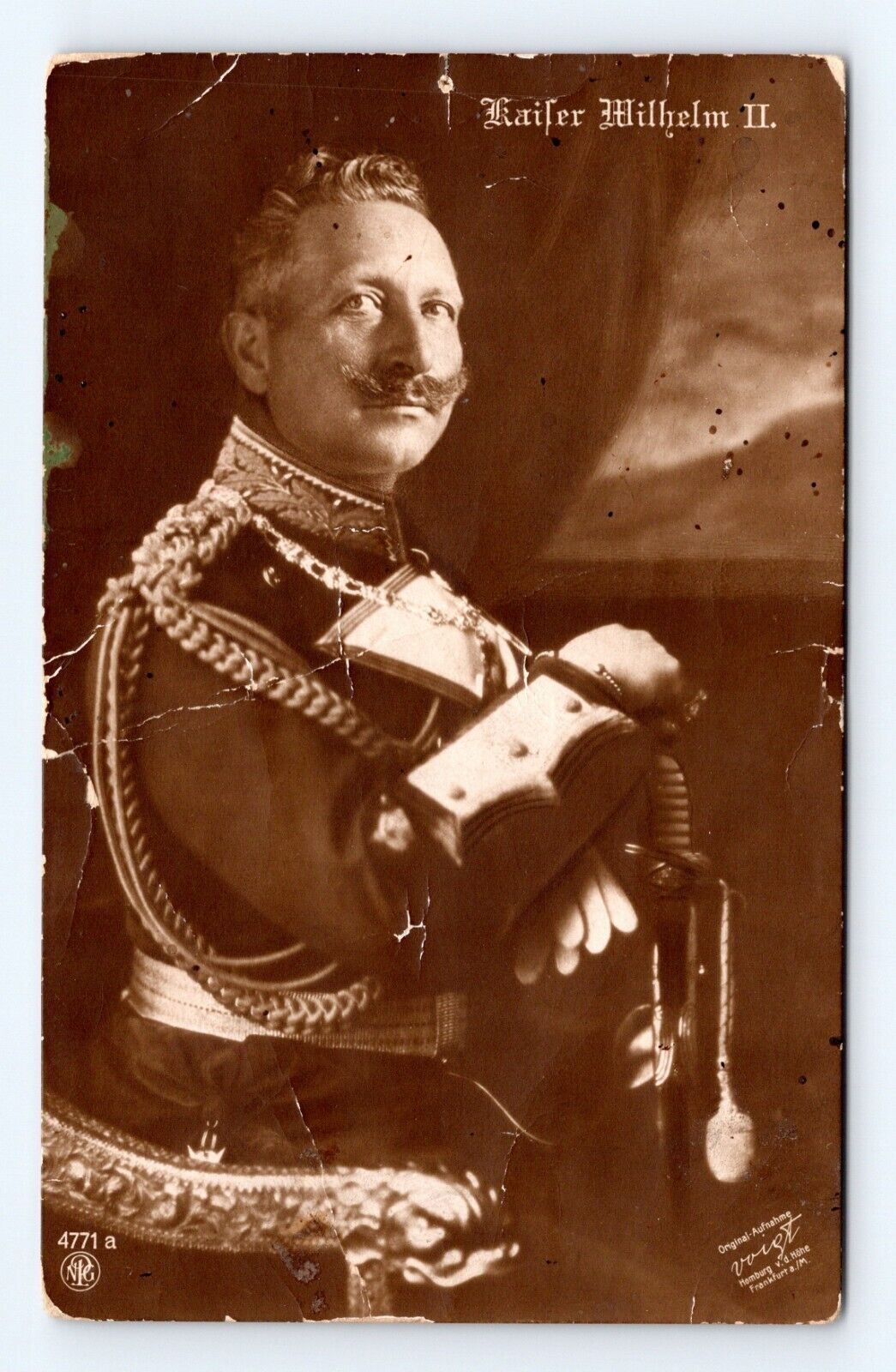 RPPC Portrait of Kaiser Wilhelm II in German Navy Uniform UNP Postcard ...