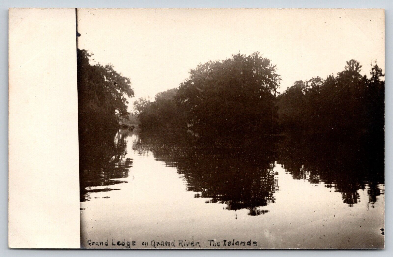Grand Ledge MI View of the Grand River Islands Resembles Rorchach ...