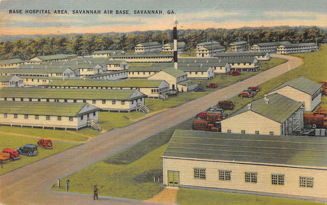Base Hospital Area Savannah AIR Base Savannah Georgia Military Postcard ...