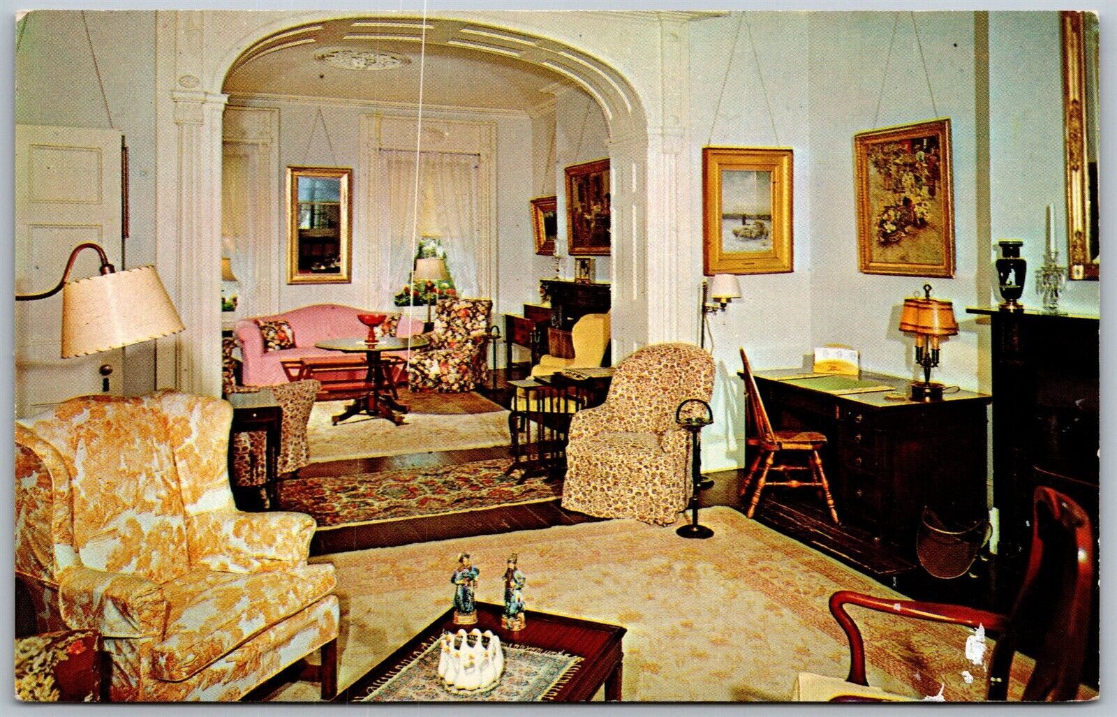 Vtg Cooperstown New York NY Otesaga Resort Hotel Interior View Postcard ...
