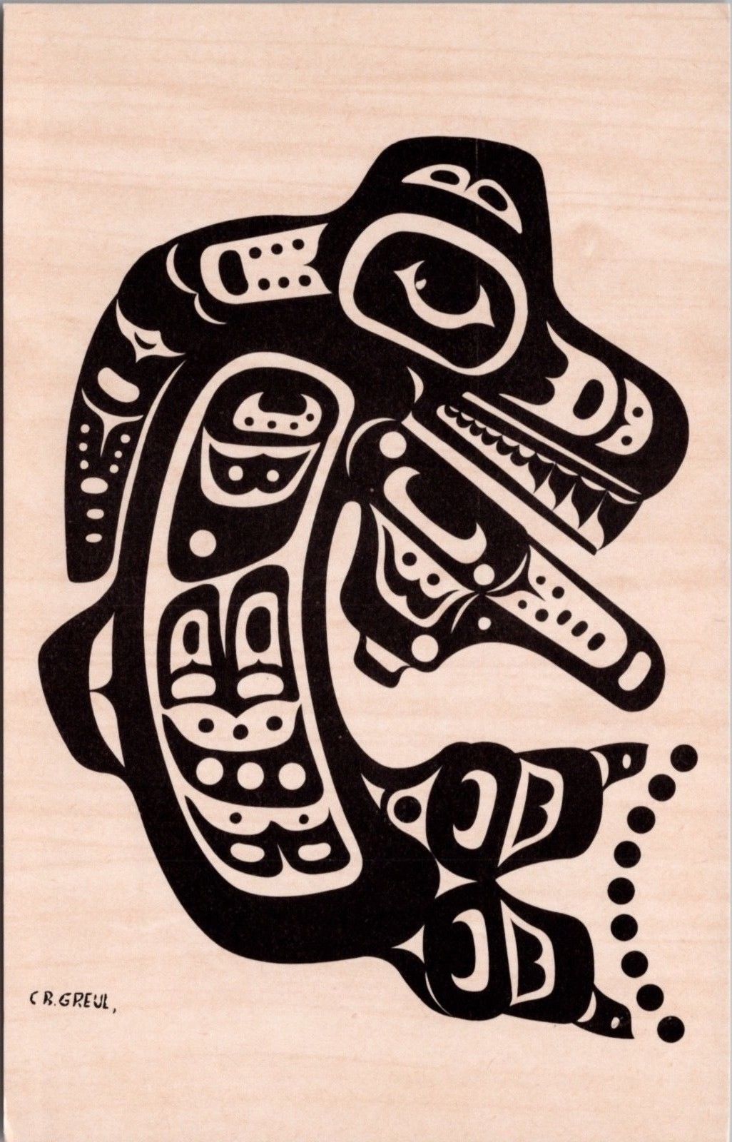 Killer Whale Haida First Nations Crest Motif Indigenous CR Greul ...