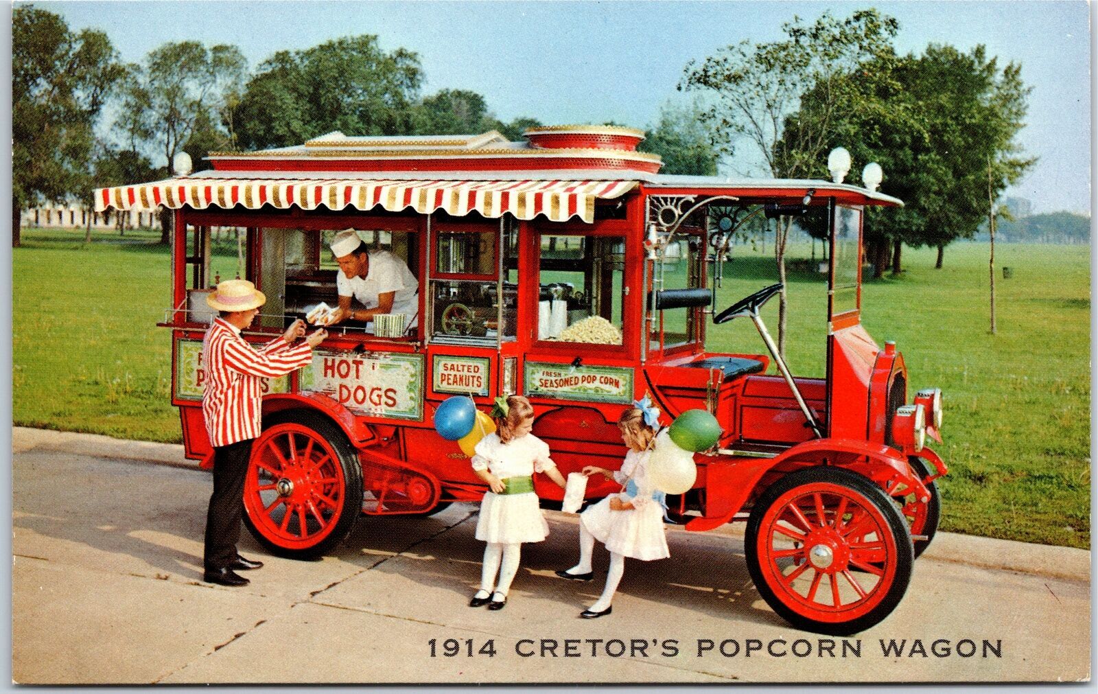 Vintage Postcard Cretor's Popcorn Wagon of (1914) on Display at Museum ...