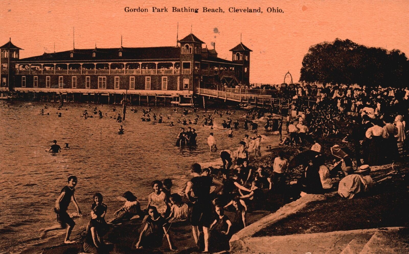 Vintage Postcard 1910 Gordon Park Bathing Sea Ocean Beach Cleveland ...