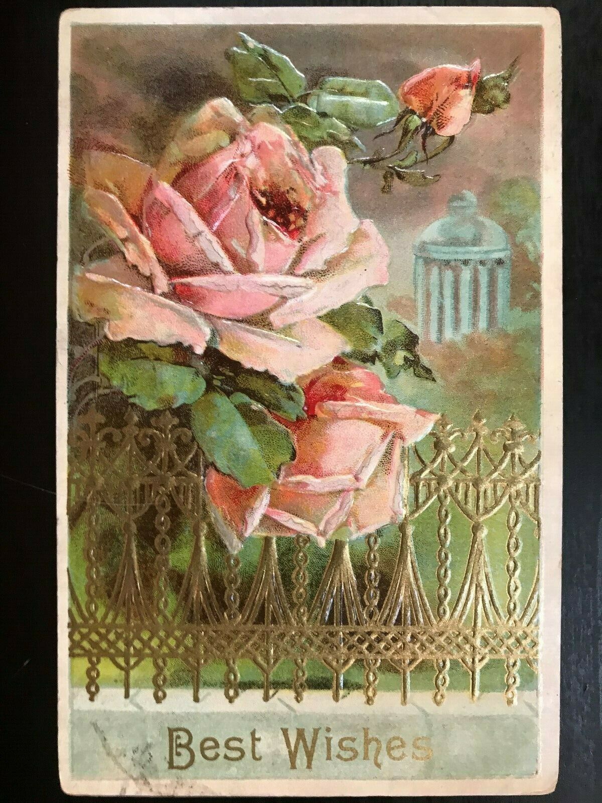 Vintage Postcard 1910 Best Wishes Pink Roses | Other / Unsorted ...