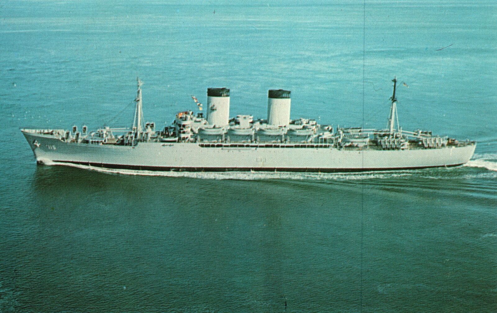 Postcard USS General G. M. Randall T-AP Operated By Navy Military Sea ...