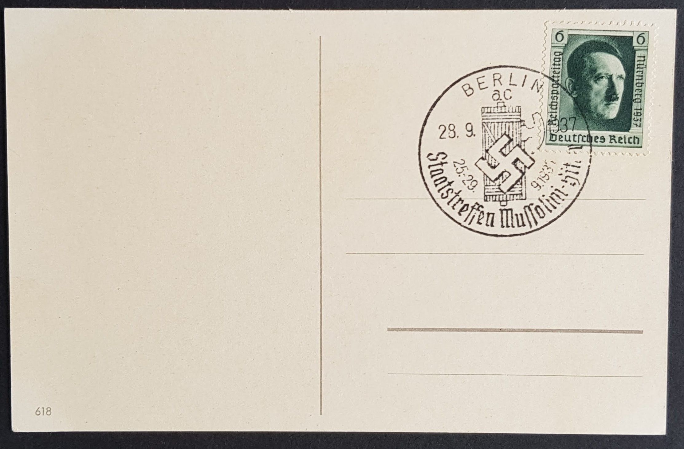 Germany Third 3rd Reich Original Postcard Hitler at the Rally | Topics ...