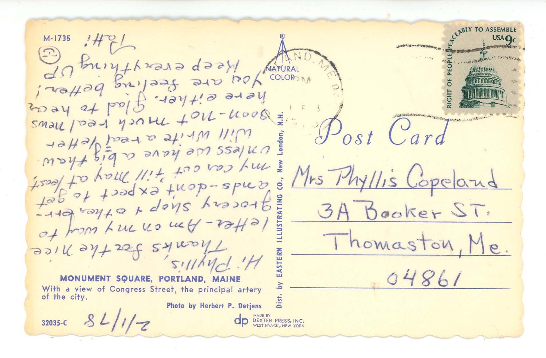 ME - Portland. Market Square & Congress Street ca 1966 | United States ...