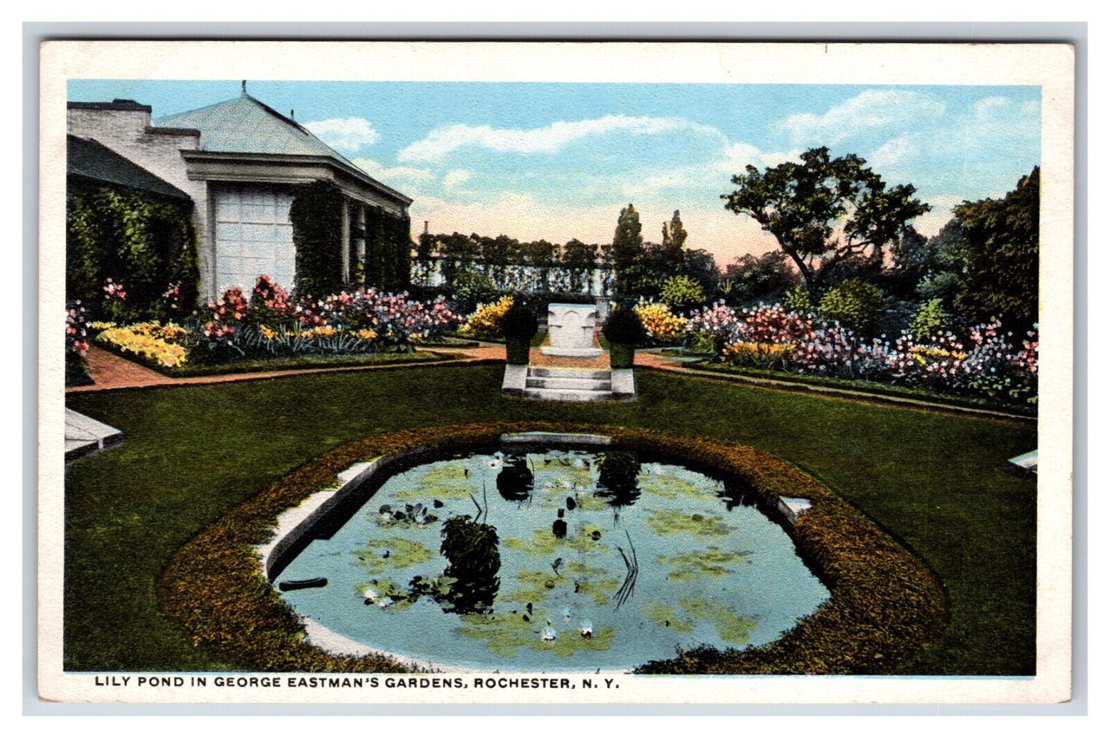 Lily Pond in George Eastman Gardens Rochester New York NY UNP WB ...