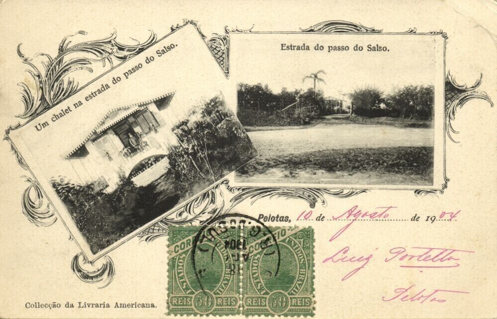 brazil, PELOTAS, Um Chalet na estrada do Passo do Salso (1904) Postcard ...