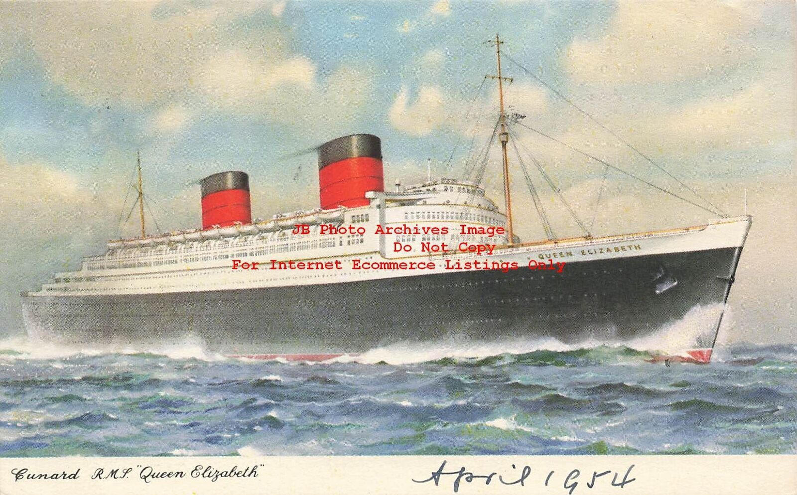 Cunard Lines, RMS Queen Elizabeth Ocean Liner | United States - New ...