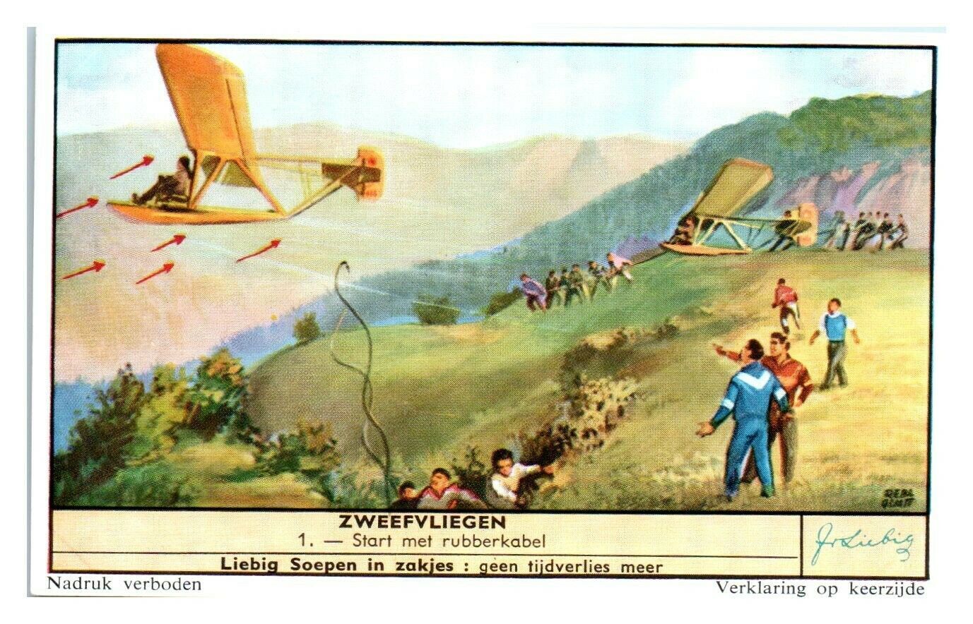 Rubber Cable Launched Glider, Dutch Liebig Zweefvliegen Wind Flight ...