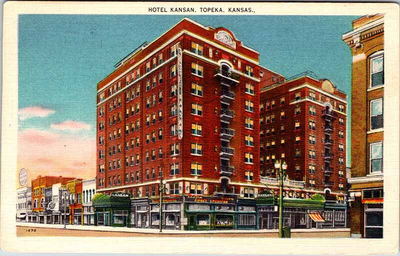 Postcard HOTEL SCENE Topeka Kansas KS AL1247 | United States - Kansas ...