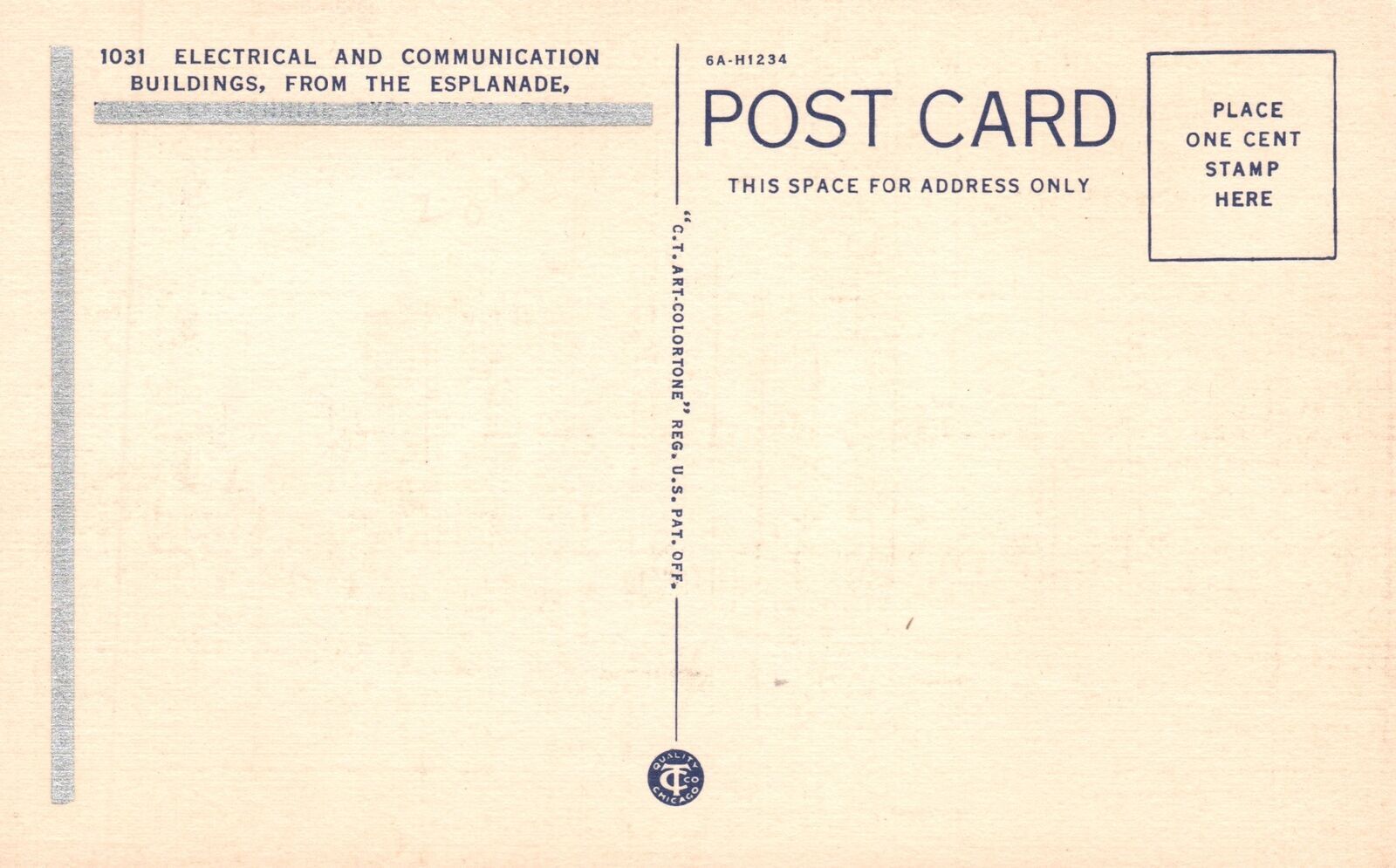 Vintage Postcard Electrical and Communication Building from the Esplanade | Other / Unsorted ...