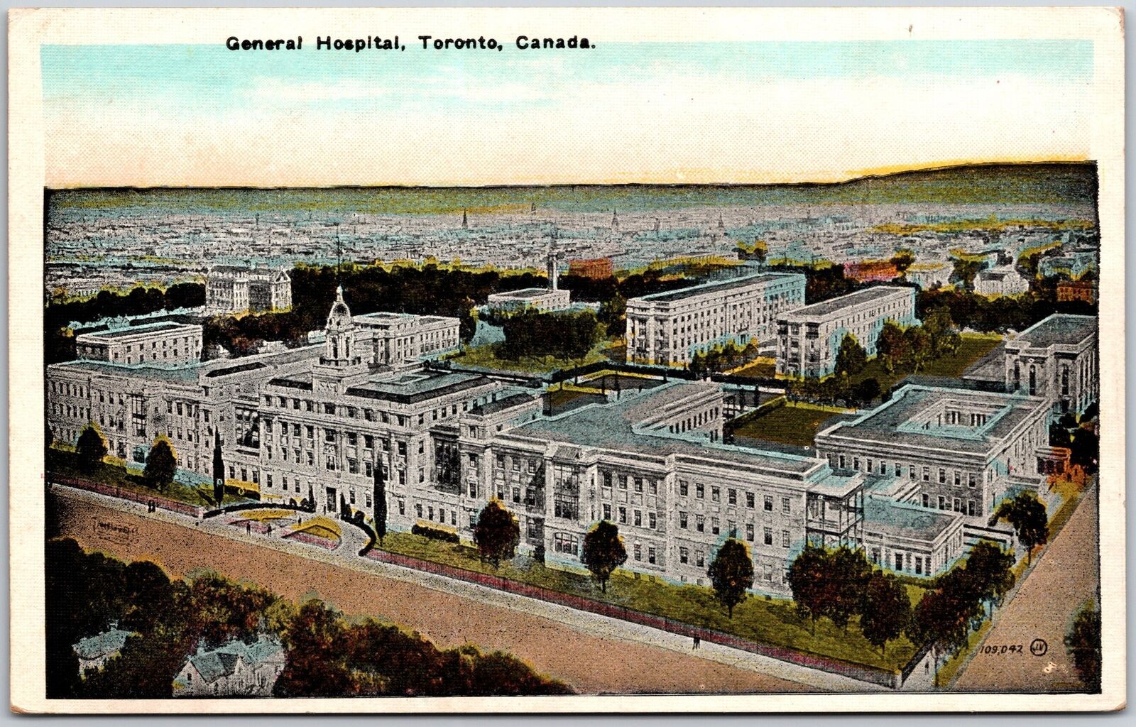 General Hospital Toronto Canada Bird's Eye View Buildings Landmark ...