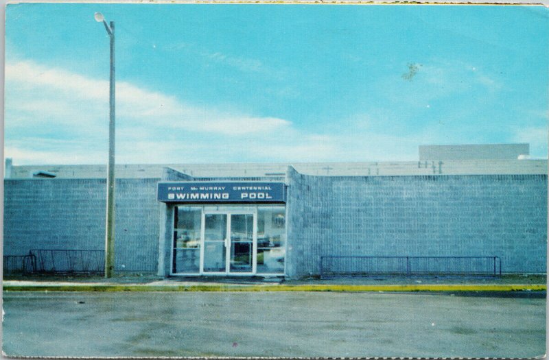 Fort McMurray Alberta Centennial Swimming Pool 1970s Vintage Postcard ...