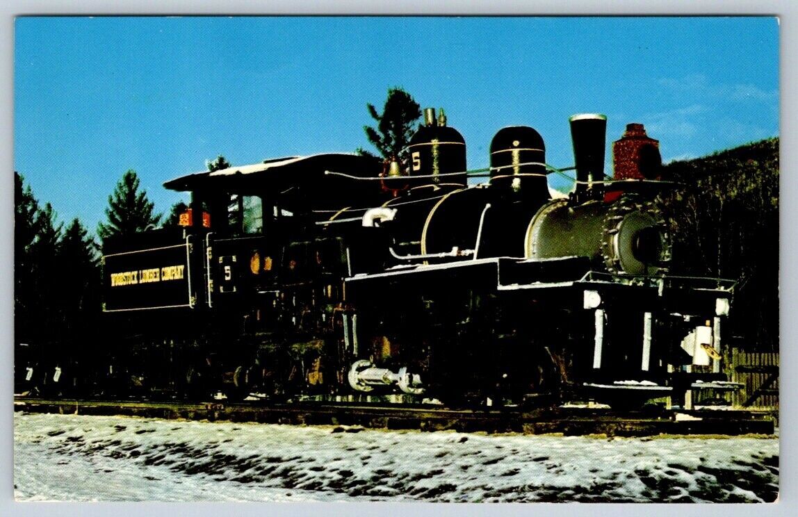Lima Shay Geared Steam Locomotive, Winter, North Woodstock NH, Vintage ...