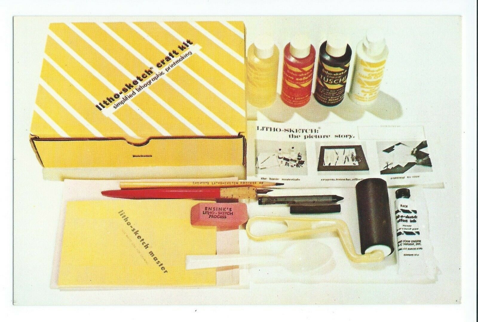 Postcard Litho-Sketch Craft Kit Intro To Printmaking by Paper ...