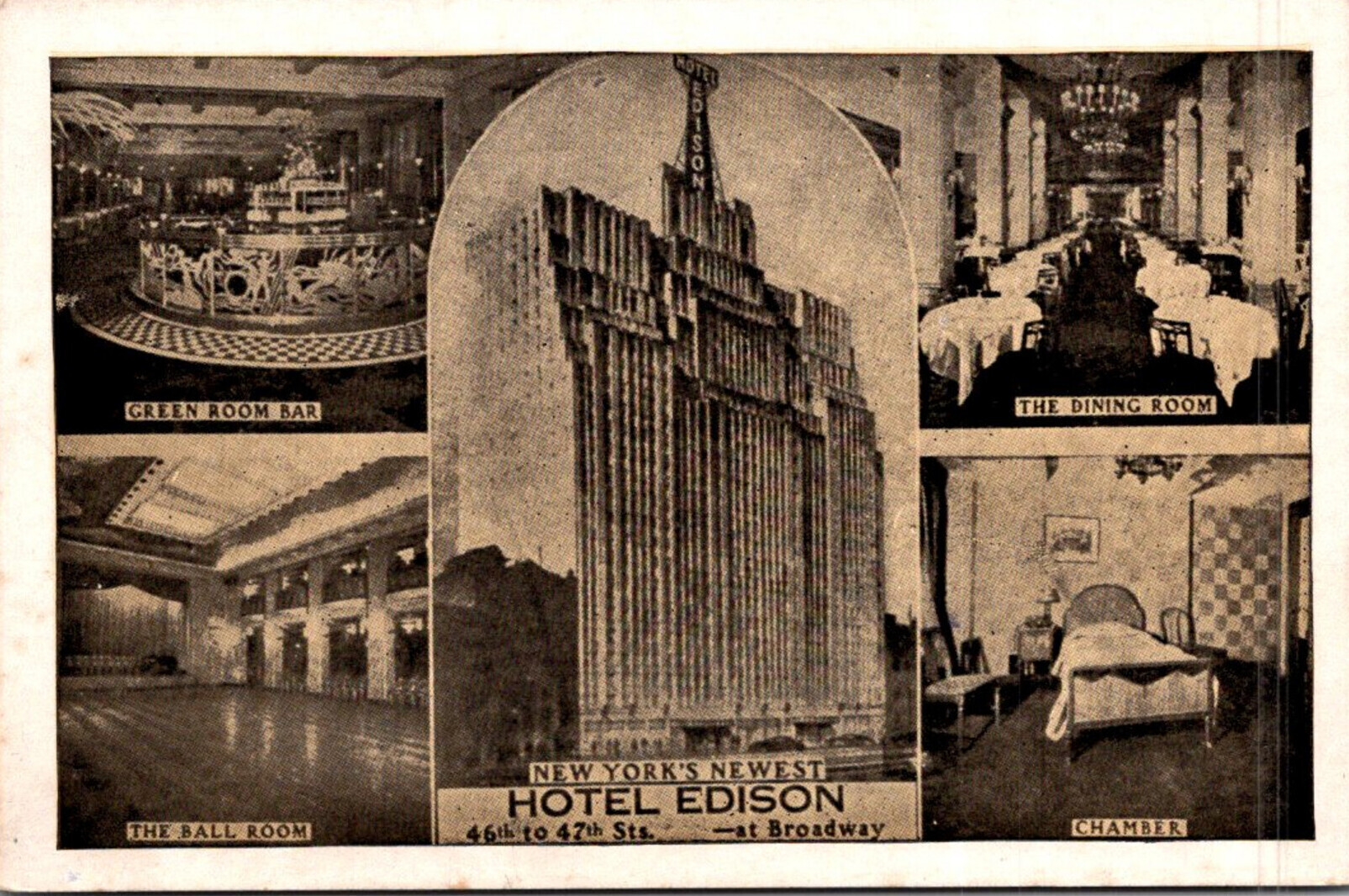 New YOrk City Hotel Edison Green Room Bar Chamber Dining Room and Ball ...