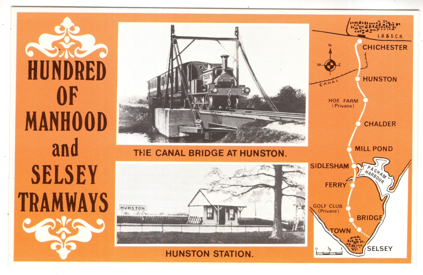 Hundred of Manhood Selsey Tramway, Hunston Station, Canal Bridge ...