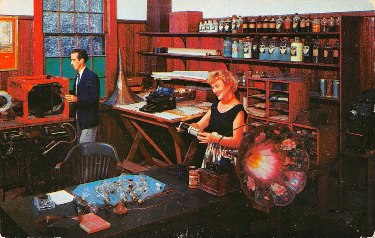 Thomas Edison Laboratory, Fort Myers, Florida Interior c1950s Vintage ...