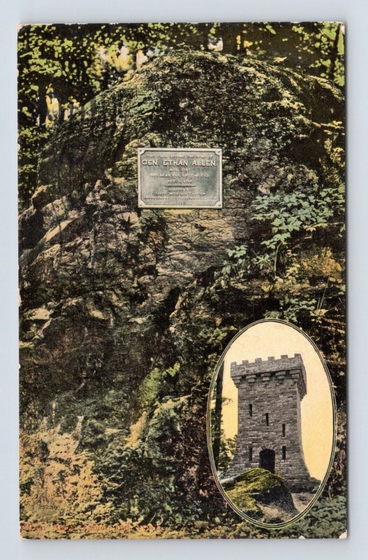 Ethan Allen Tower and Marker Inset Burlington Vermont VT 1910 DB ...