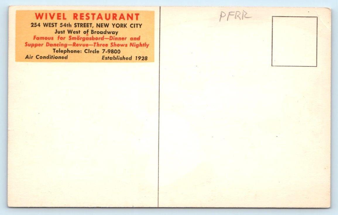 NEW YORK CITY, NY ~ Smorgasbord THE WIVEL RESTAURANT Caricature ...