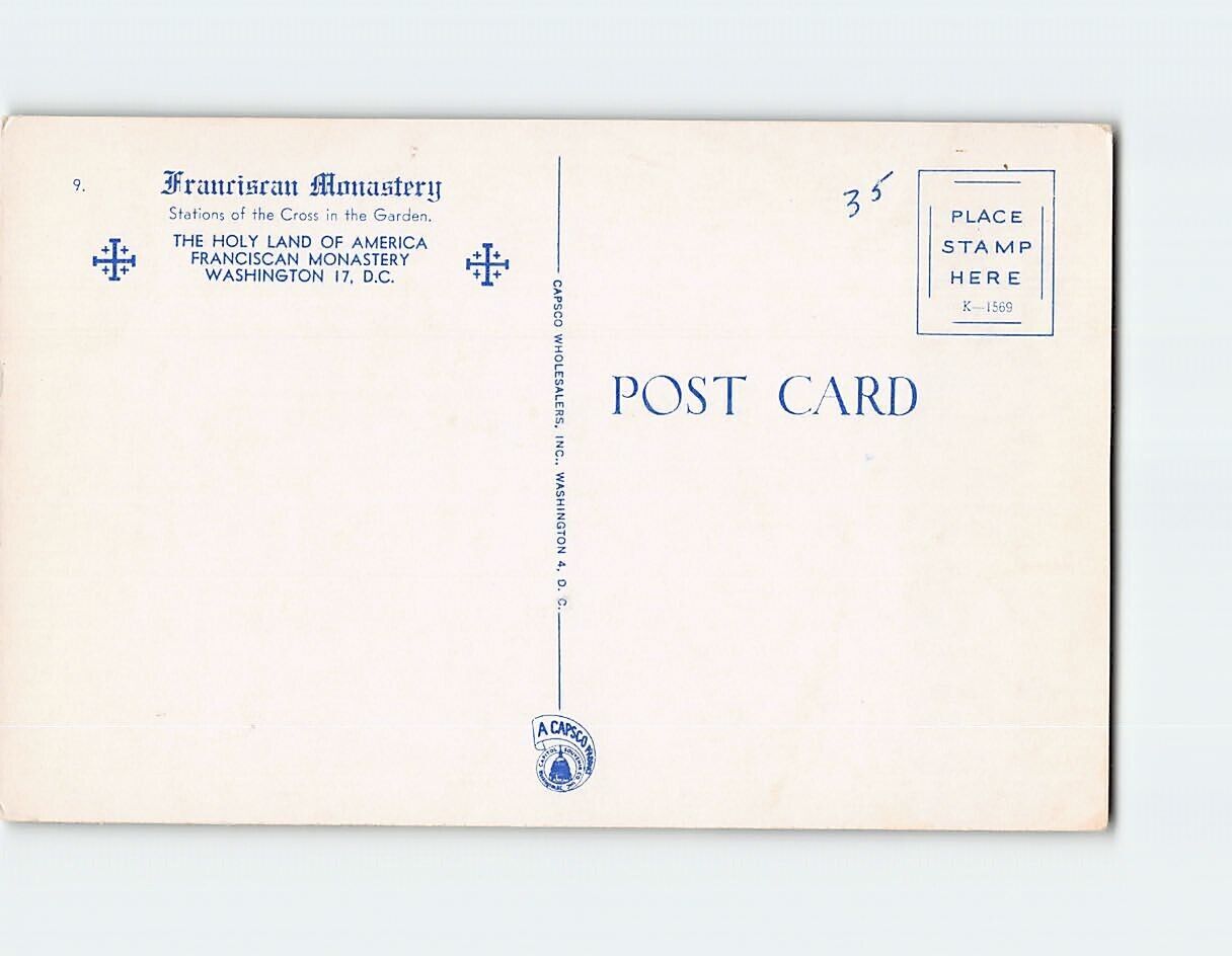 Postcard Stations of the Cross in the Garden, Franciscan Monastery, D ...